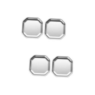 Garneck 4 Pi&egrave;ces plat octogonal trempettes plateaux assiette reutilisable plateau de presentation pickleball ustensiles de service assiettes de plat en inox c