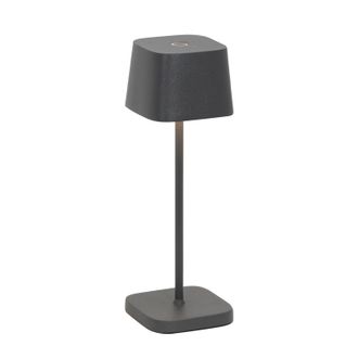 Zafferano Ofelia Micro Lampe, Wiederaufladbare Kabellose Tischlampe mit Touch-Steuerung, Geeignet f&uuml;r Innen und Au&szlig;en, Dimmer, 2200-3000K, H&ouml;he 20.1 cm, Dunkelg