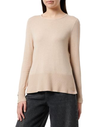 Only Damen Pullover Onljulie Ls Life Loose O-Neck Cc KNT, Oxford Tan/Detail:Melange,M