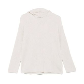 Max Mara Femme, Pulls, Blanc, Taille: 38 FR Pull en laine vierge coupe trap&egrave;ze