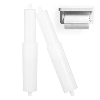Milisten 2 St&uuml;Ck Toilettenpapierhalter Ersatzrolle Aus Kunststoff: Federbelastet Toilettenpapierrollenhalter, Toilett Papier Halter Roller F&uuml;R Hotel, Zuhause, 