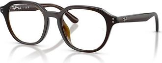 Ray-Ban Rb7259d Optics Braun Transparent Fassung Klar Glas Polarisiert 52-19