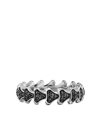 David Yurman bague Armory en argent sterling sertie de diamants noirs