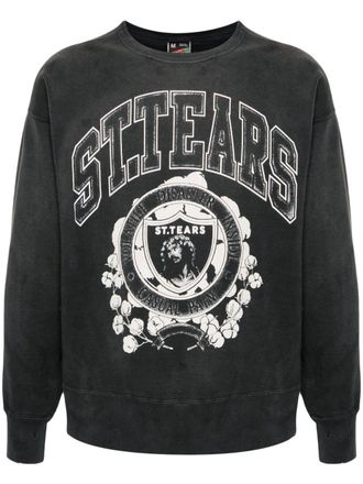 Saint Mxxxxxx sweat en coton à logo imprimé - Noir