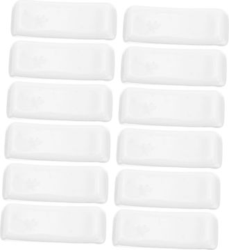 Cabilock 12stücke Teiliges Weiße Porzellan Essstäbchenhalter Kissenförmig Stabile Keramik Chopstick Rests Rutschfestes Geschirr Zubehör Für Zuhause Restaurant 