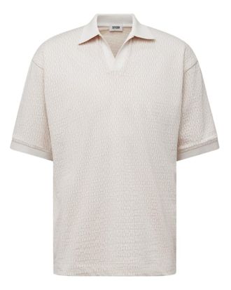 Drykorn Leichtes Strick-Poloshirt aus einem gemusterten Baumwoll-Mix in