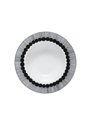 Marimekko Oiva/Siirtolapuutarha - Suppenteller - Tiefer Teller - Wei&szlig;/Schwarz - &Oslash;20cm