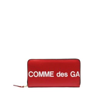 Comme Des Gar&ccedil;ons Huge Logo 205 x 100 mm Wallet - - Accessories - Damen - Rot - ONE SIZE