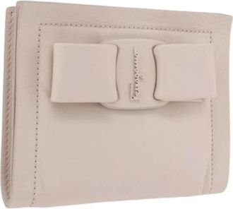 Ferragamo Portefeuille Bifold Pre-owned - Femme - Pre-owned - Beige - Taille: ONE Size