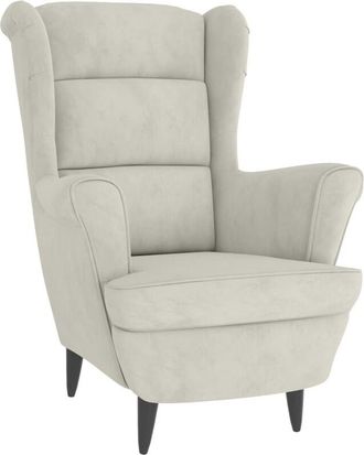 vidaXL Sessel Cremewei&szlig; Samt - Vidaxl