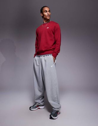 Nike Club - Oversize-Jogginghose aus Frottee in Grau