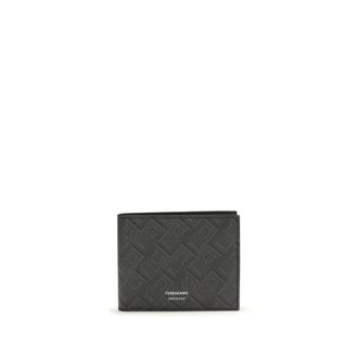 Ferragamo Schwarze Kalbsleder Bos Taurus Geldb&ouml;rse