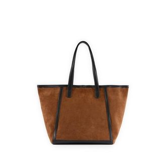 Saison 1865 Sac cabas Enzobino en cuir su&eacute;d&eacute;