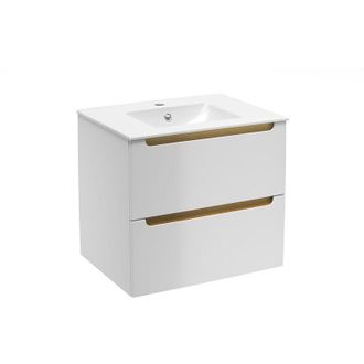 Puma Badezimmermöbel mit Waschbecken Stilla 60x60x45 cm weiß (STILLAD06056U1) - Naturel