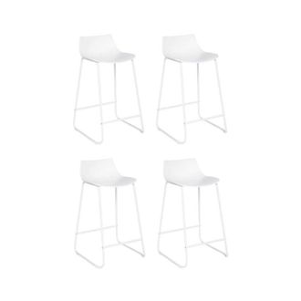 Atmosphera Atmosphera - Lot de 4 Tabourets de Bar Otac 82cm Blanc