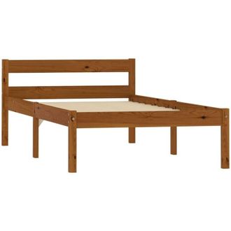 vidaXL Massivholzbett Honigbraun Kiefer 100x200 cm Vidaxl