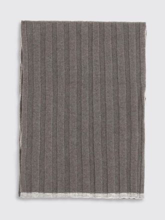 Brunello Cucinelli &Eacute;charpe en pur cachemire de couleur unie avec bords frang&eacute;s