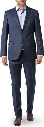 Carl Gross Carl Gross Herren Anzug blau Schurwolle