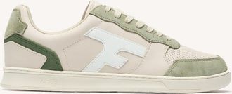 Faguo Baskets &eacute;cru et kaki clair cuir - HAZEL