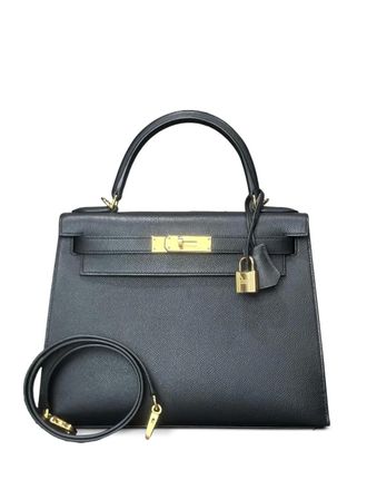 Herm&egrave;s sac &agrave; main Kelly 28 Sellier (2024) - Noir