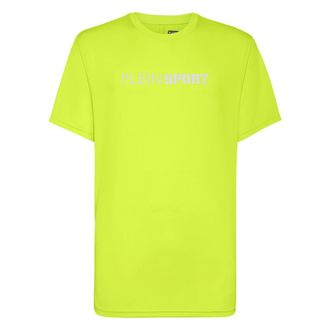 Plein Sport Homme, Tops, Jaune, Taille: 5XL T-Shirt Col Rond