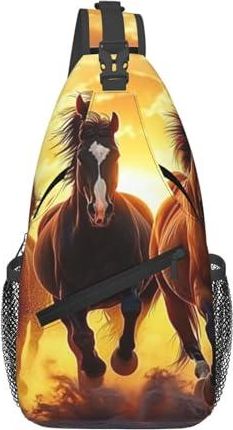 Generic A Galloping Horse Sac &agrave; bandouli&egrave;re Sac &agrave; dos de voyage Sac &agrave; dos &agrave; bandouli&egrave;re pour homme Sac &agrave; dos de randonn&eacute;e