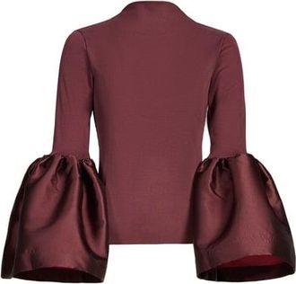 Marques Almeida Haut &agrave; manches bouffantes en coton m&eacute;lang&eacute;