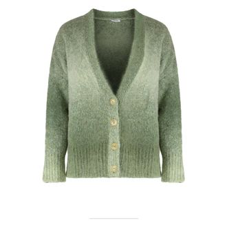 Aspesi Cardigan aus Alpakawollmischung - - Knitwear - Damen - Gr&uuml;n - L
