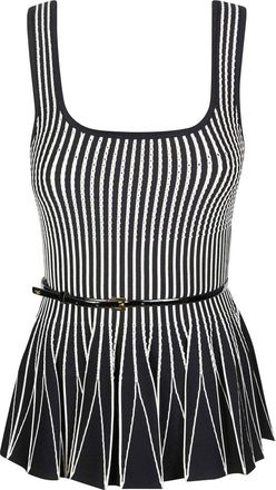 Elisabetta Franchi Femme, Tops, Noir, Taille: 38 FR Top Tricot Cintura