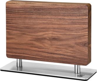 Zayiko Premium Doppelseitiger Magnetischer Messerblock aus Walnussholz - Robuster, platzsparender Messerhalter Holz mit starker Magnetkraft | Sichere Messer 