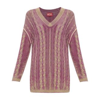 Diesel Robe M-Elga - Femme - Pulls - Violet - Taille: 36 FR