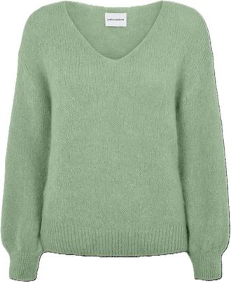 Americandreams Americandreams, Femme, Pulls, Vert, Taille: 38 FR Milana LS Alpaca Pullover