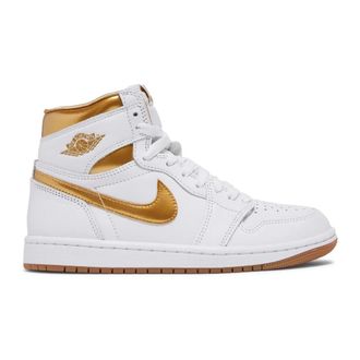 Nike Jordan 1 Retro High OG Metallic Gold - Homme - Sport - Blanc - Taille: 44 1/2 EU