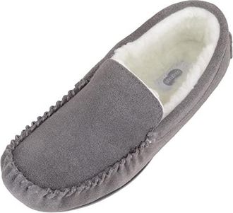 SNUGRUGS Snugrugs Homme Hugo Chaussons, Gris (Grey Grey), 47 (Taille Fabricant: 12 UK)