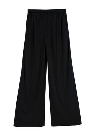 Tom Ford Black Silk Wide Leg Trousers Size S