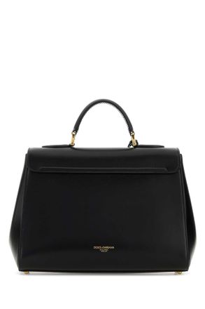 Dolce & Gabbana Gold-Hardware Top Handle Top Handle Bag - Black
