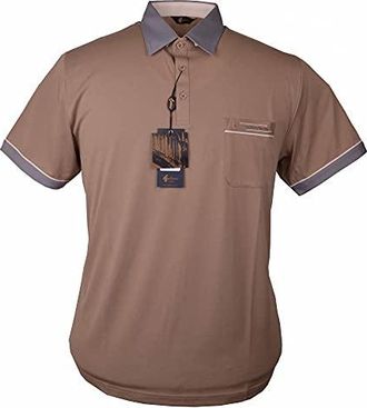 Gabicci Vintage 1973 Polo en jersey à motifs contrastés avec col et poignets, stone, XL
