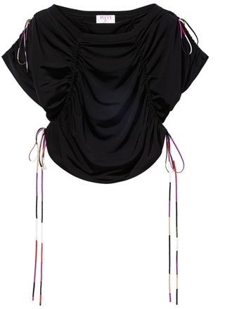 Pucci haut crop à bords contrastants - Noir