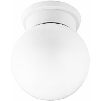 Licht-Erlebnisse Deckenlampe Kugel Schirm &Oslash; 16 cm E27 Wei&szlig; Glas Deckenleuchte