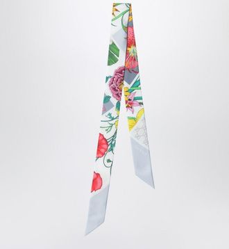 Gucci Silk twill ribbon with Flora print