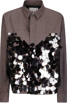 sacai Chemise - Marron