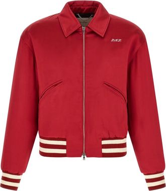 Second/Layer Second/Layer, Homme, Vestes, Rouge, Taille: XL Aces Satin Club Bomber Jacket