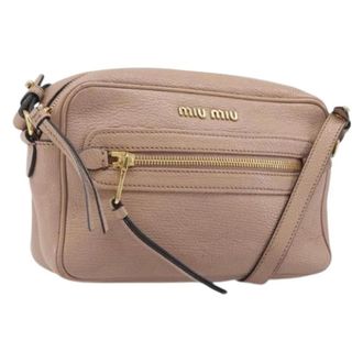 Miu Miu Pre-owned Leder Schultertasche - - Pre-owned - Damen - Beige - ONE SIZE