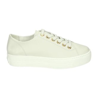 Paul Green Sportliche Niedrige Beige Lederschuhe - - Shoes - Damen - Wei&szlig; - 41 EU