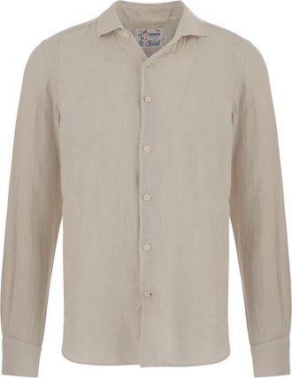 MC2 Saint Barth Homme, Chemises, Beige, Taille: L Linen Shirt