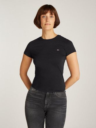 Tommy Jeans Kurzarmshirt TJW SLIM C-NECK TEE mit Logo-Stickerei