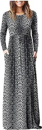 Generic 2026 Robe amincissante &agrave; manches longues pour femme Robe de plage ajust&eacute;e, gris, XXL