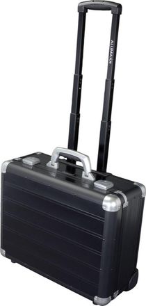 Alumaxx 45167 Business Trolley Galaxy, Trolleykoffer Aluminium, Reisekoffer mit Schloss, Businesstrolley mit Overnight Fach, Alu Koffer mit Inlay für 13 Gerät