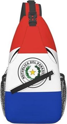 Generic Drapeau Du Paraguay Sac &Agrave; Dos Bandouli&egrave;re Antivol Sling Bag Multifonctionnel Sac Poitrine Pour Excursion Randonn&eacute;e Femme