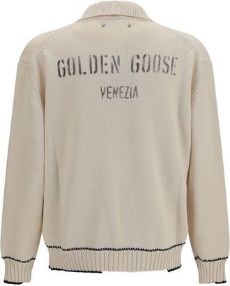 Golden Goose Knitted Cotton Polo - Beige